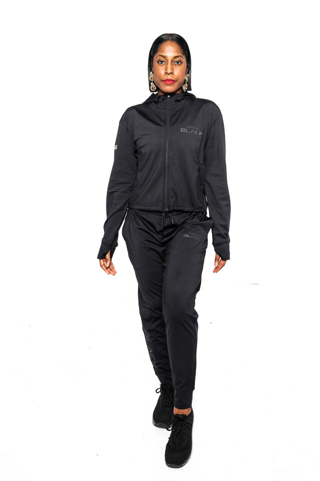 Women's Stealth Zipper Performance Hoodie – Actively Black Athleisure Wear