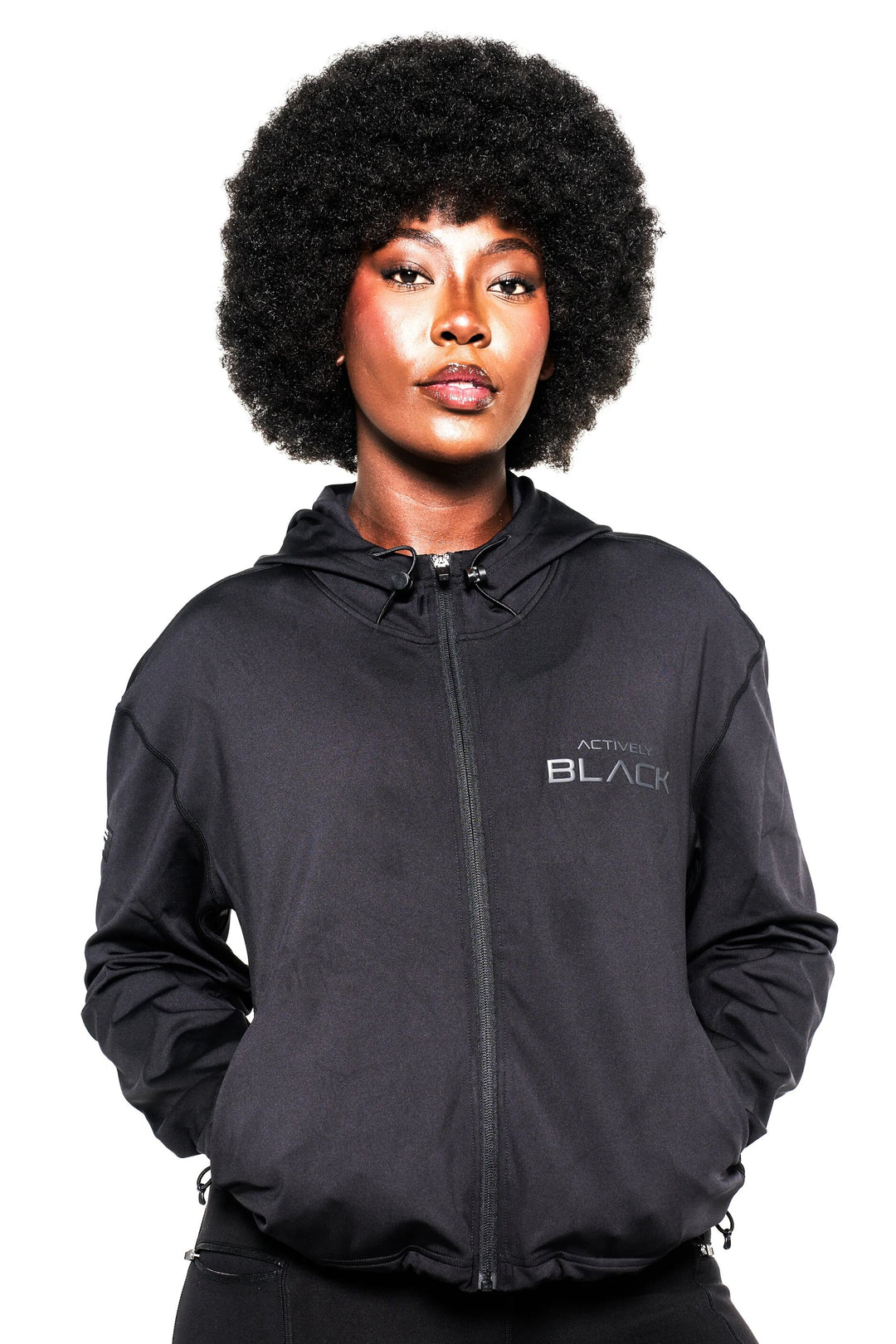 Women's Stealth Zipper Performance Hoodie – Actively Black Athleisure Wear