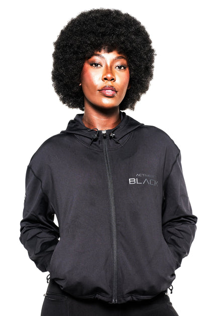 Women's Stealth Zipper Performance Hoodie – Actively Black Athleisure Wear