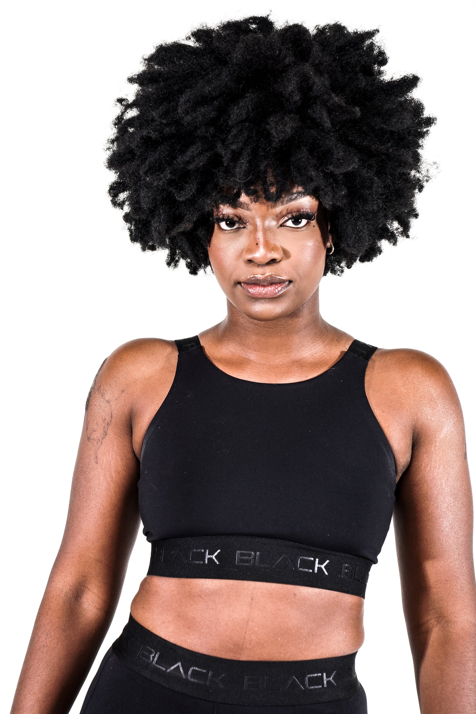 Women's Black Band Bra – Actively Black Athleisure Wear