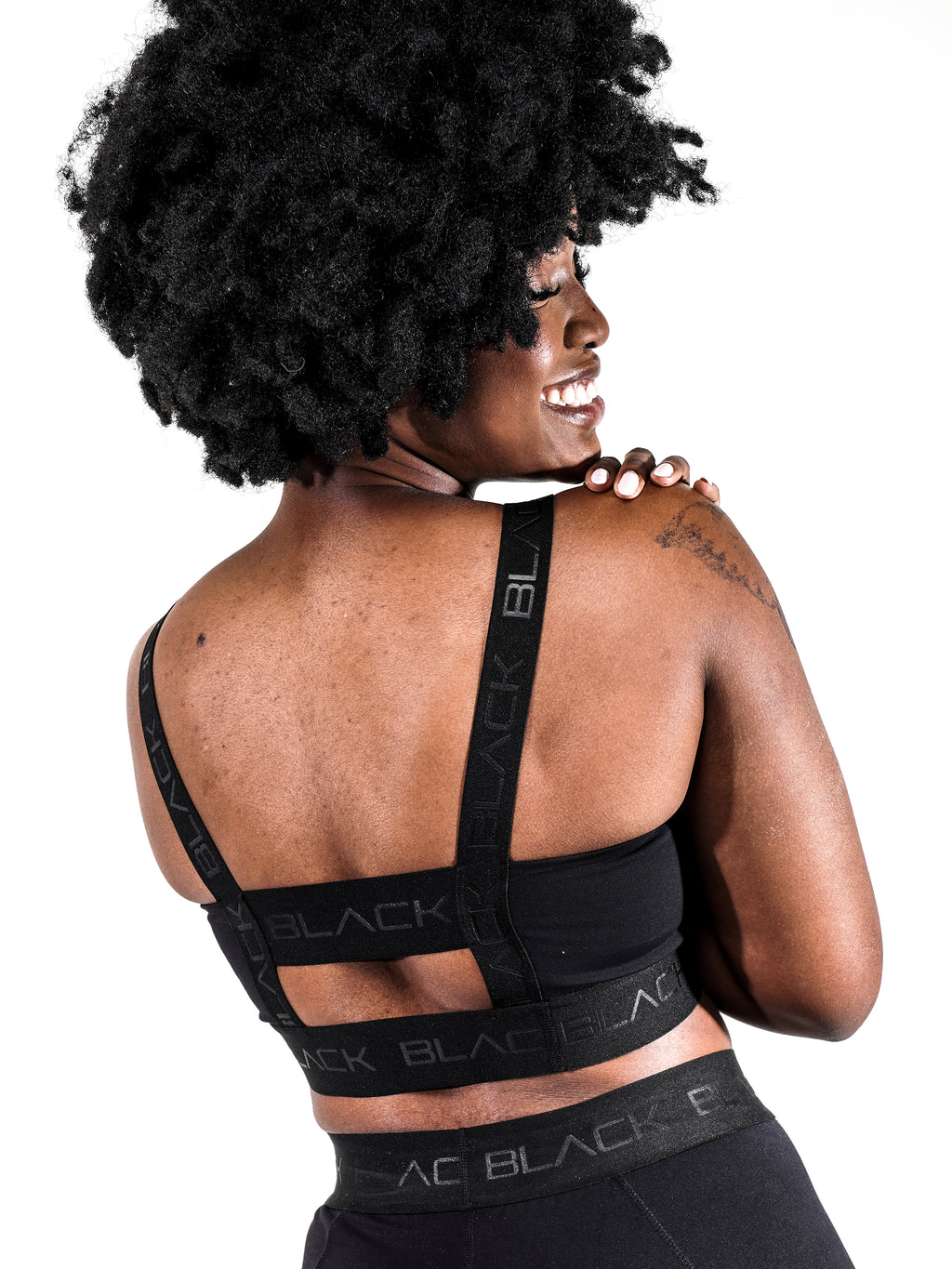 Women's Black Band Bra – Actively Black Athleisure Wear